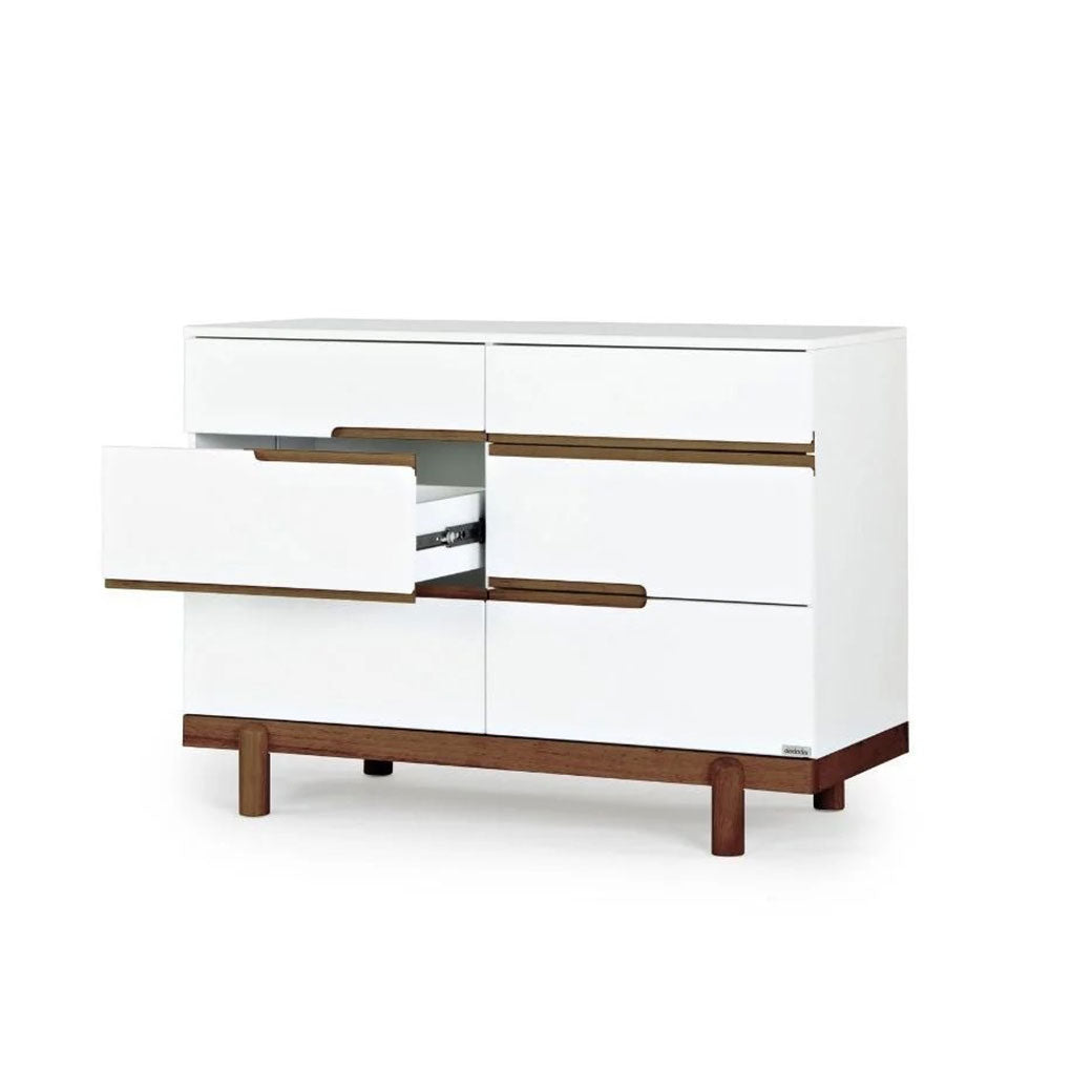 dadada Bliss 6 Drawer Dresser White Walnut